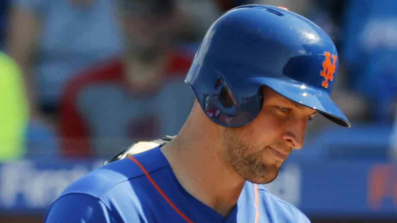 New York Mets video: Tim Tebow strikes out against position player