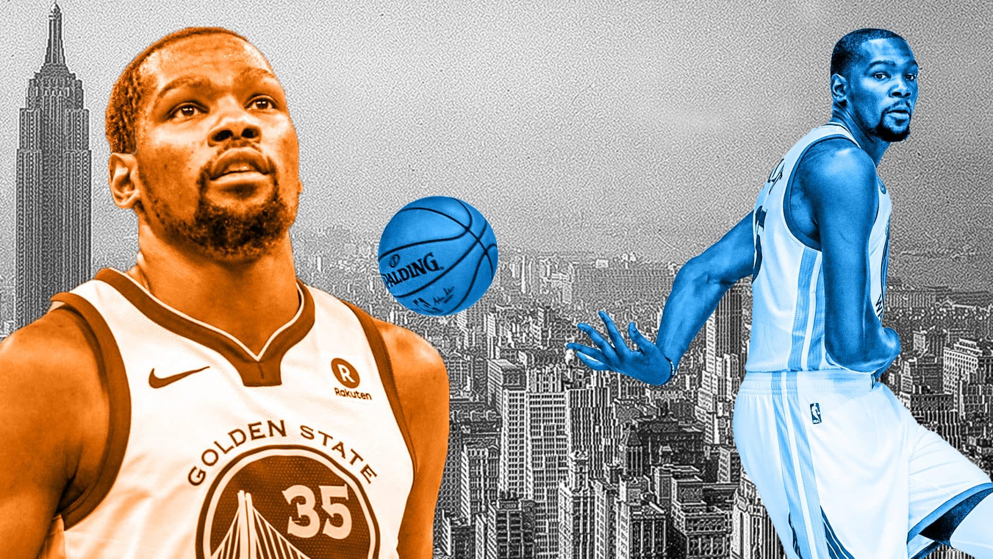 The New York Knicks represent Kevin Durant's immortal NBA shot