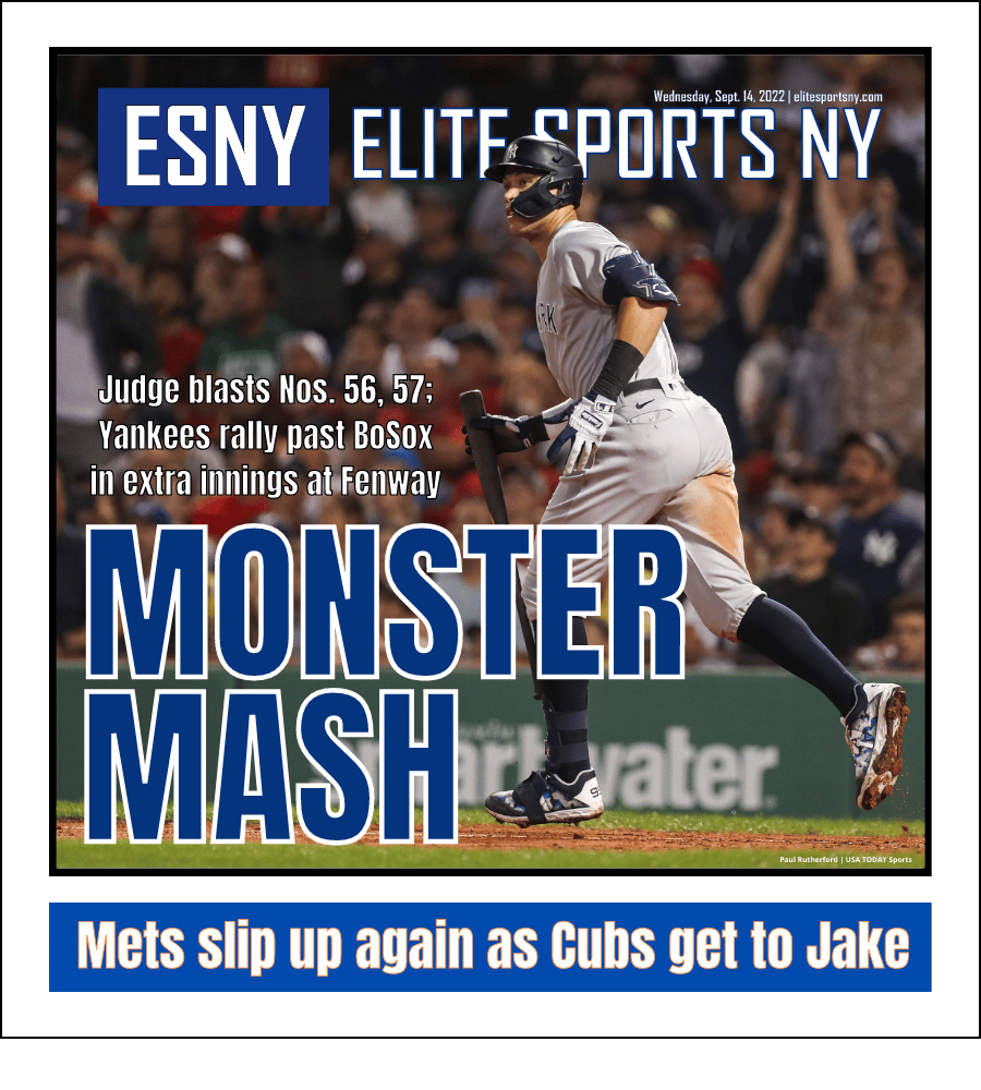 Yankees’ Aaron Judge is at 57 home runs | ESNY back page