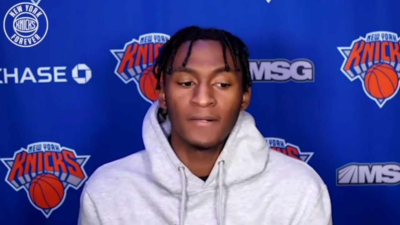 New York Knicks rookie Immanuel Quickley is floating on cloud nine